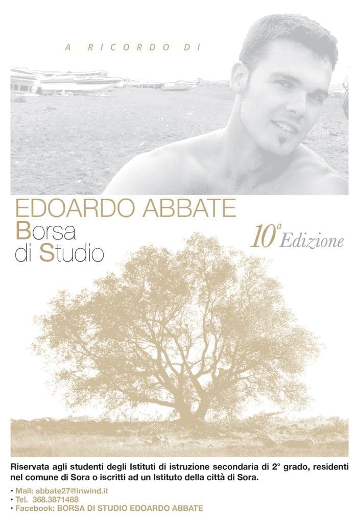 SORA - Borsa di Studio Edoardo Abbate, domani le premiazioni - Il ...