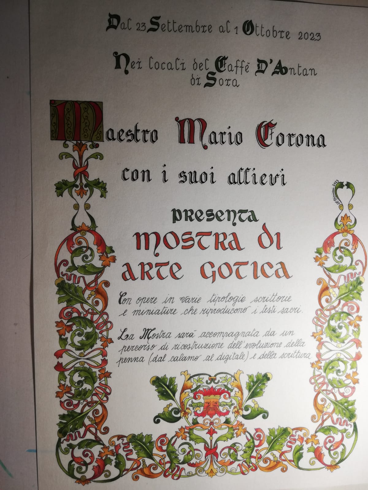 SORA - Mostra d'Arte Gotica: espone Mario Corona - Il Giornale Nuovo.it