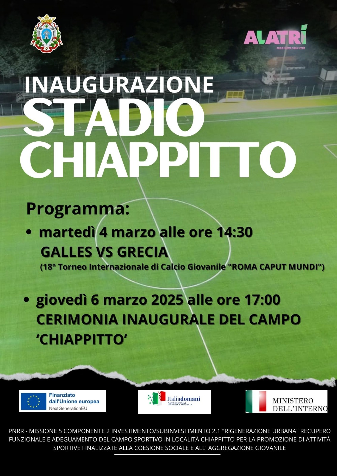 𝐀𝐋𝐀𝐓𝐑𝐈 - 𝐍𝐮𝐨𝐯𝐨 𝐬𝐭𝐚𝐝𝐢𝐨, 𝐢𝐧 𝟒𝟖 𝐨𝐫𝐞 𝐮𝐧𝐚 𝐩𝐚𝐫𝐭𝐢𝐭𝐚 𝐢𝐧𝐭𝐞𝐫𝐧𝐚𝐳𝐢𝐨𝐧𝐚𝐥𝐞 𝐞 𝐥 ...